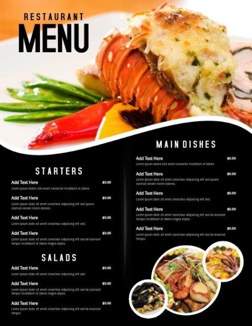 50+ Bộ Thiết Kế Menu Hải Sản Đẹp Mắt Nhất