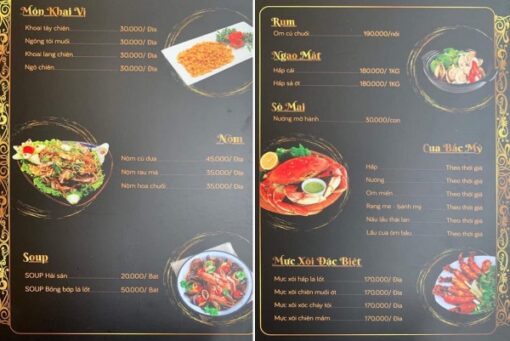 50+ Bộ Thiết Kế Menu Hải Sản Đẹp Mắt Nhất