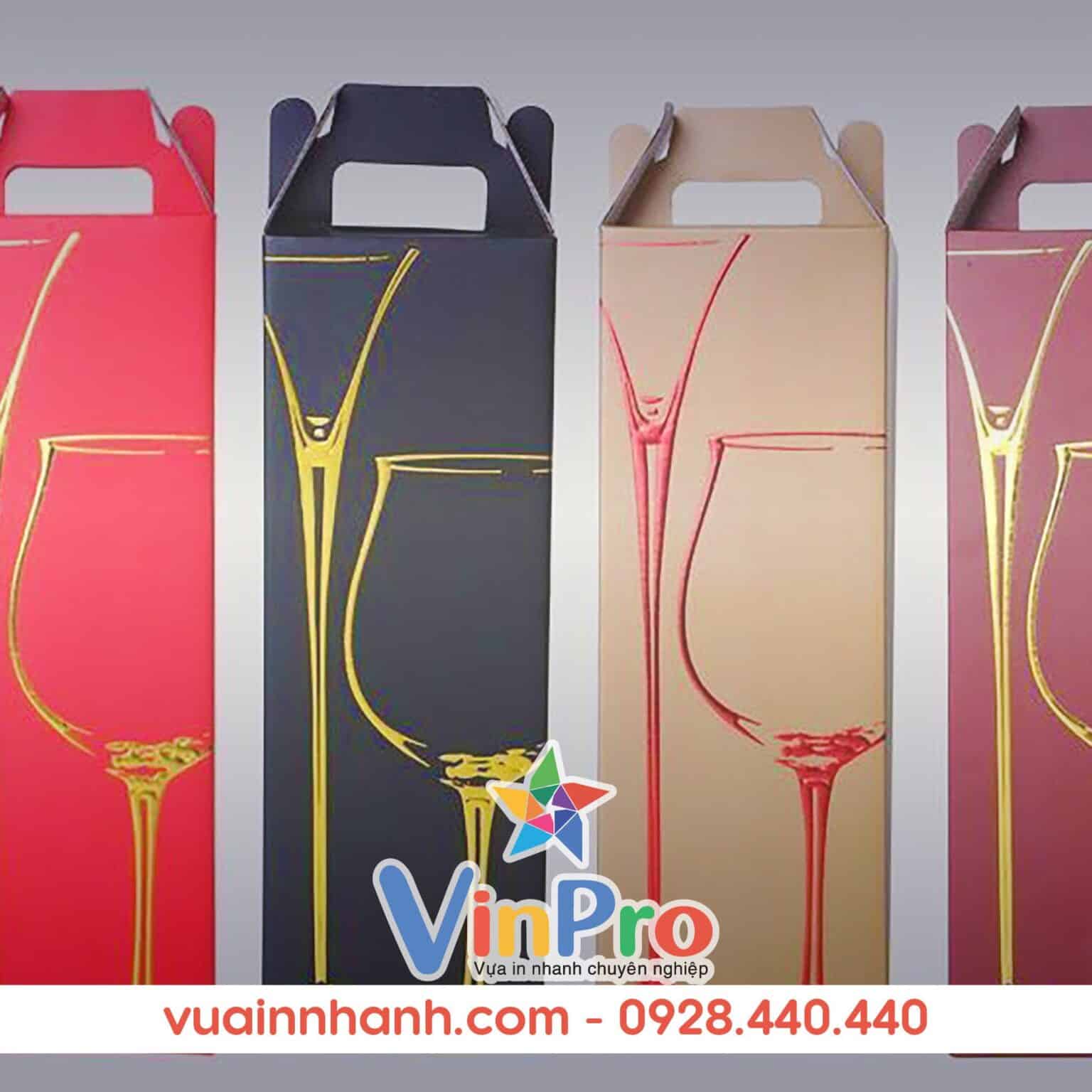 Hộp Giấy Đựng Rượu Vang Sang Trọng Làm Quà Tặng